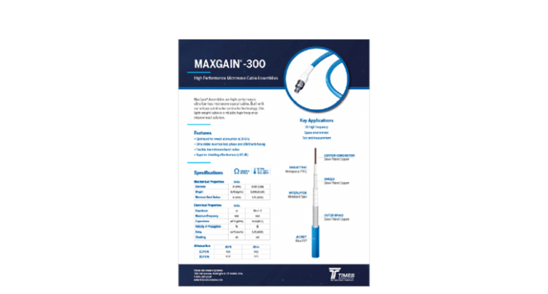 MaxGain-300 | Times Microwave Systems