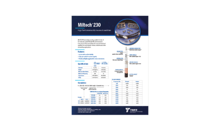 MT-230 | Times Microwave Systems